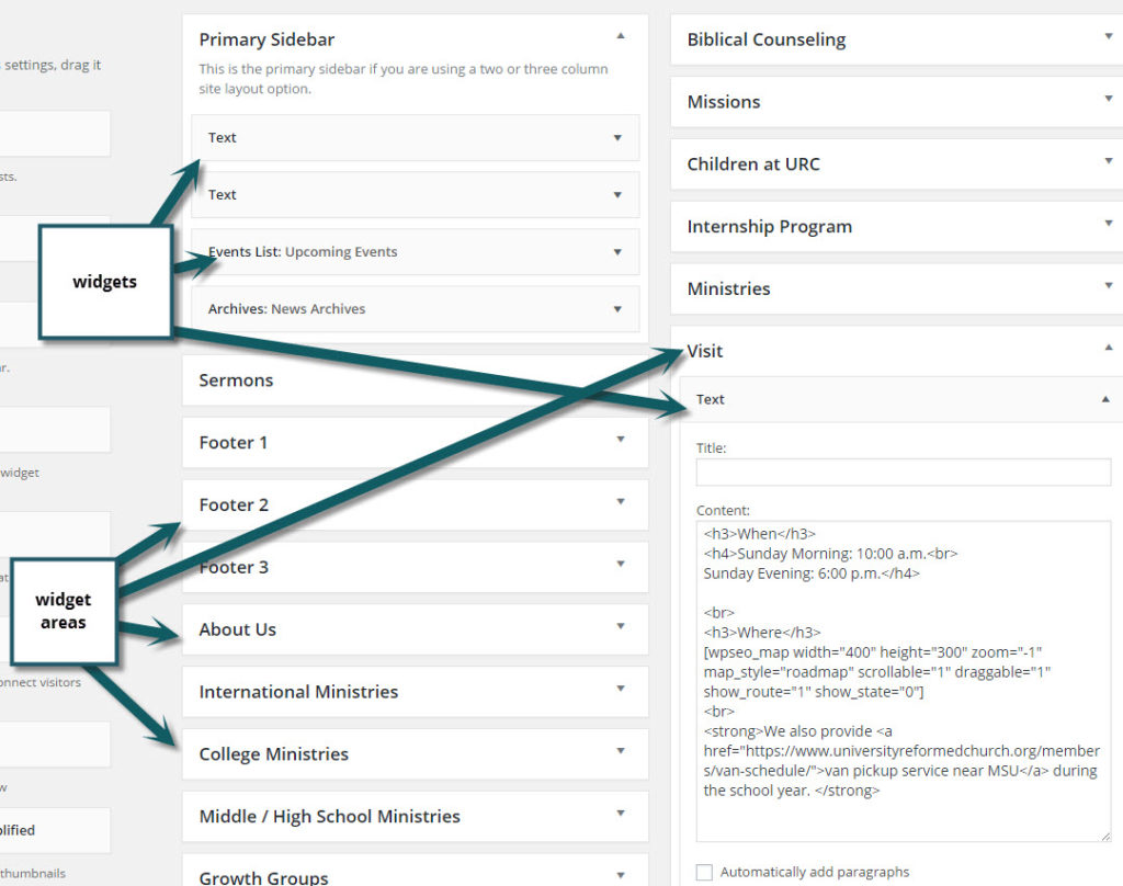 widget-areas - University Reformed Church